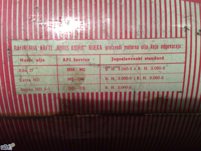 STARA LIMENKA INA ULJA mortorno ulje 1953 rijeka konzerva hrvatska ...